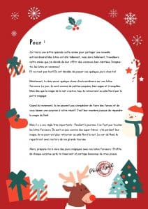Lettre arrivée du lutin farceur de noel - Modèle gratuit