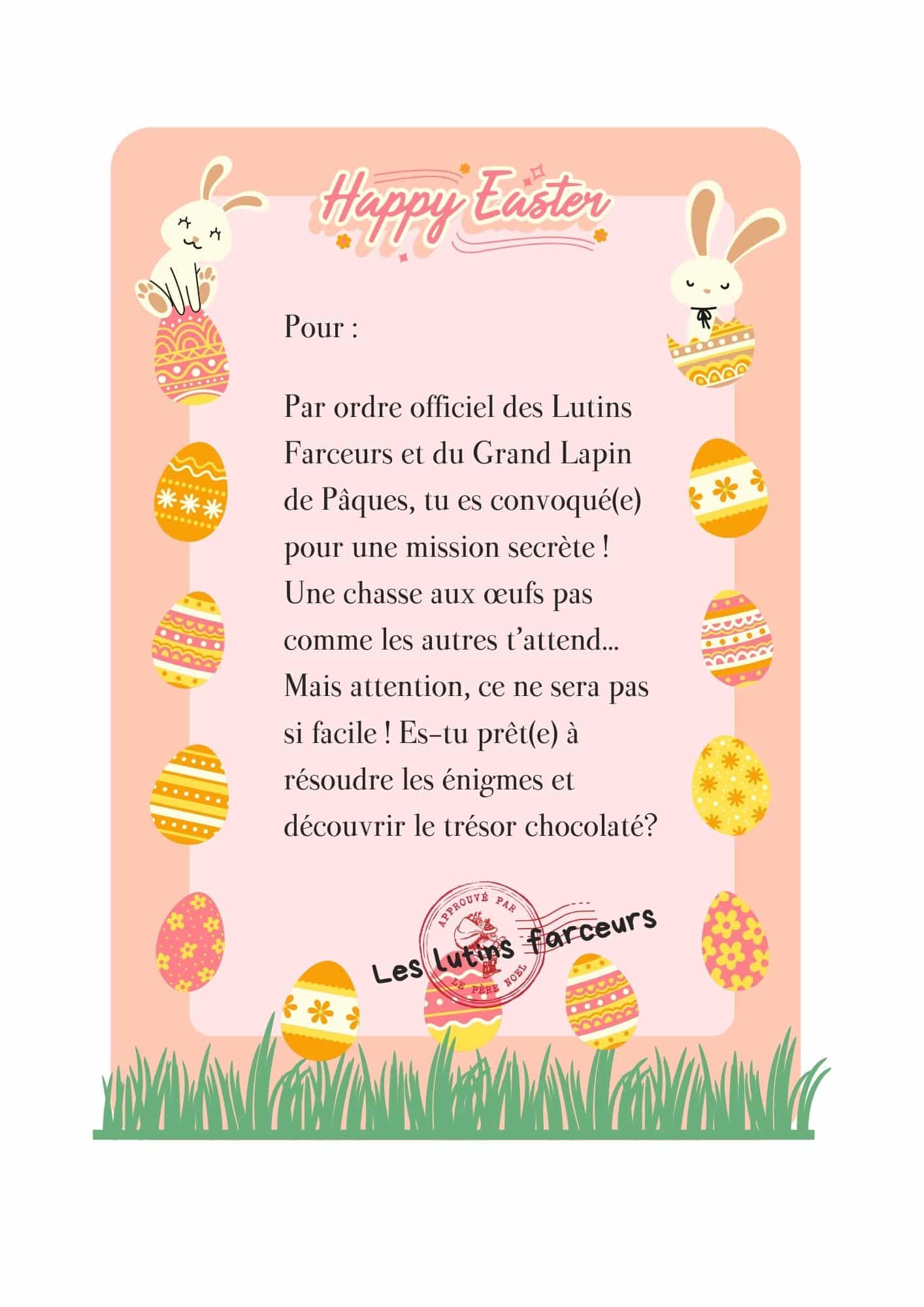 Lutin farceur –chasse aux oeufs de pâques : 10 énigmes - téléchargement ...